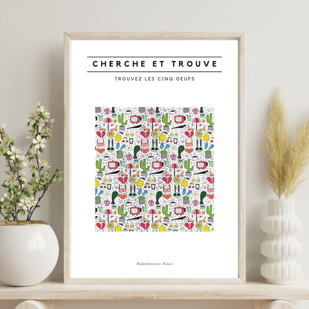 Fun Printable Posters Seek and Find Wall Games for Kids and Adults A4 ...