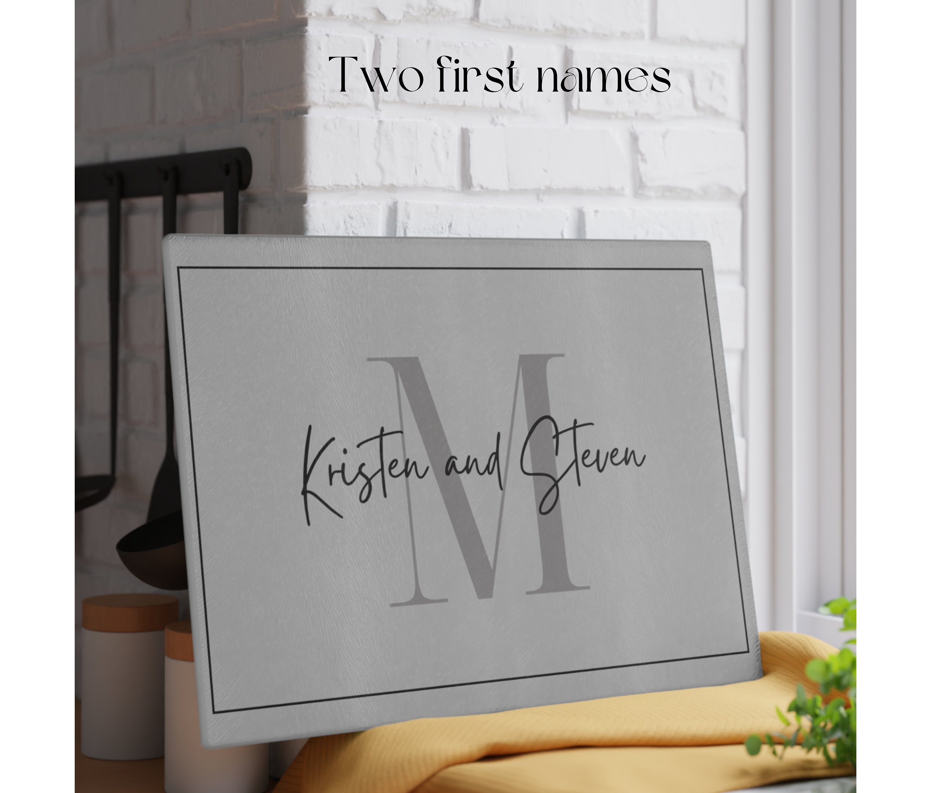 Personalized Glass Cutting Board Newlywed Gift Idea Personalized Gift ...