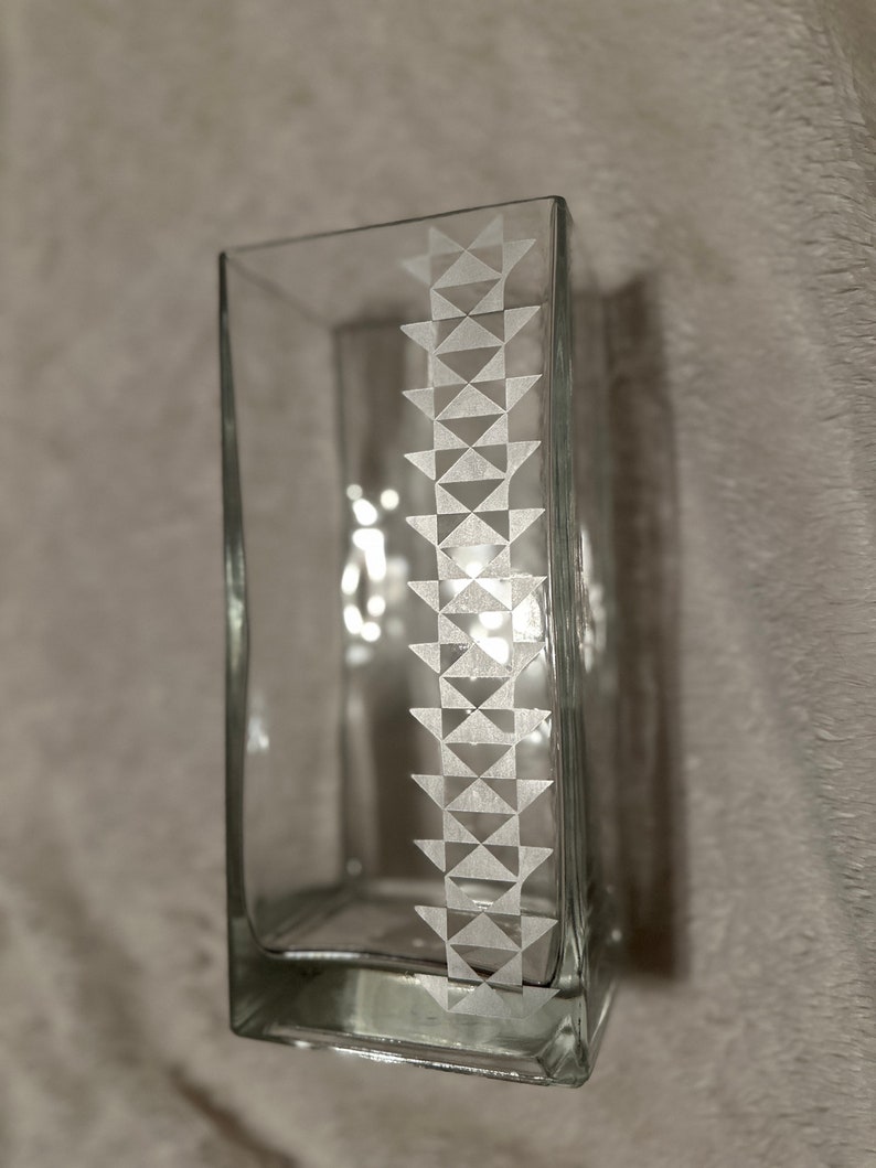 Etched Native American Yurok Butterfly Design Flower Vase - Etsy