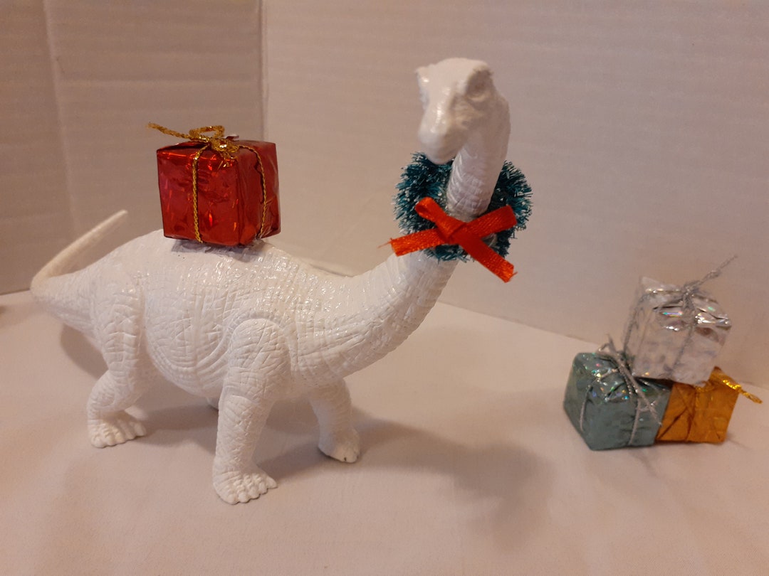 Christmas Santa Dinosaur Figure - Etsy