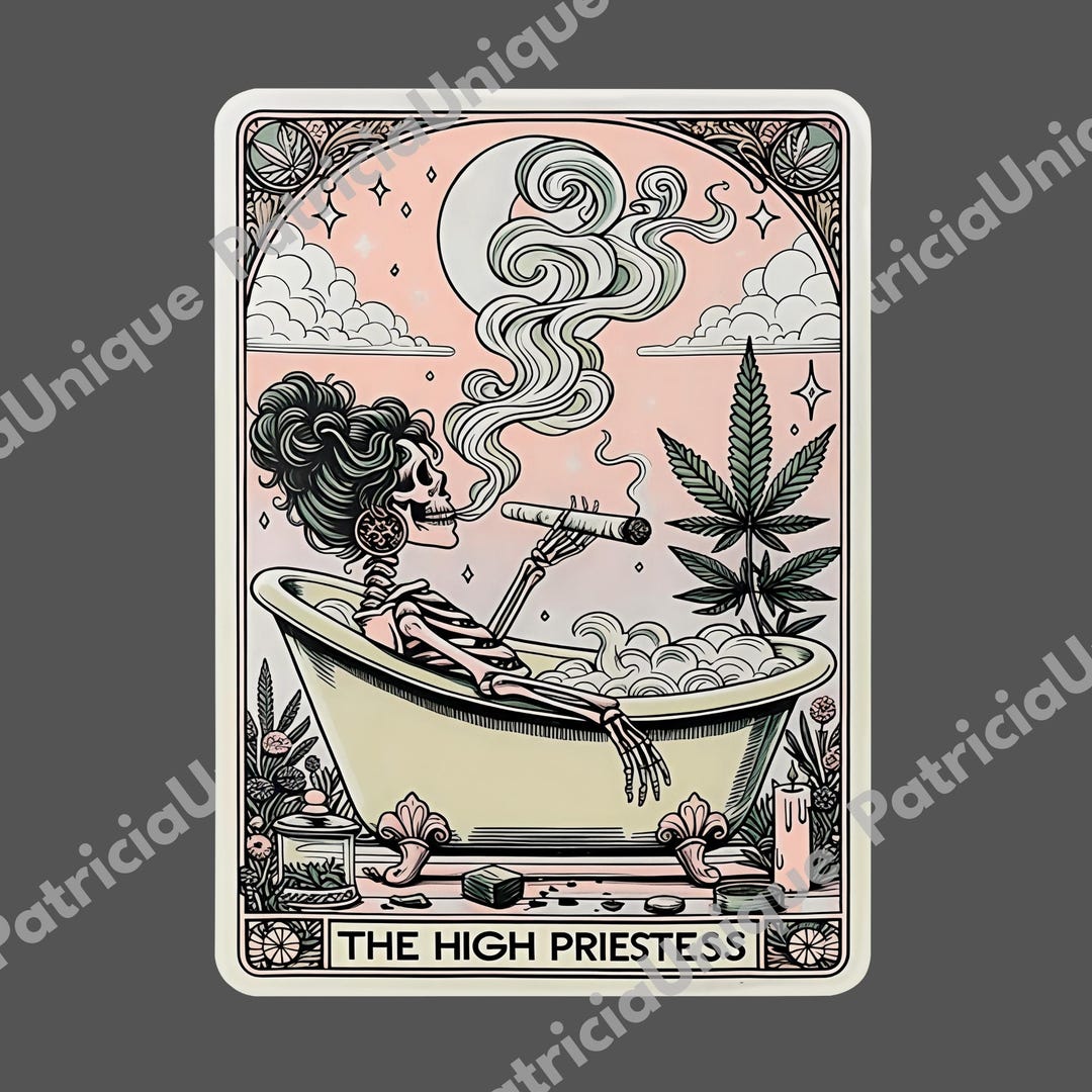 Tarot Card the High Priestess PNG, Mystic Funny Skeleton T-shirt, Tarot ...
