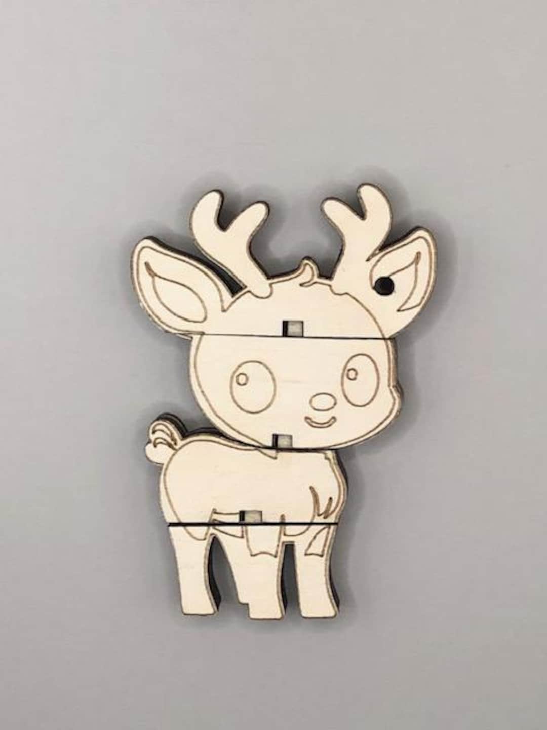 Christmas Tree Reindeer Fidget (movable) - Etsy