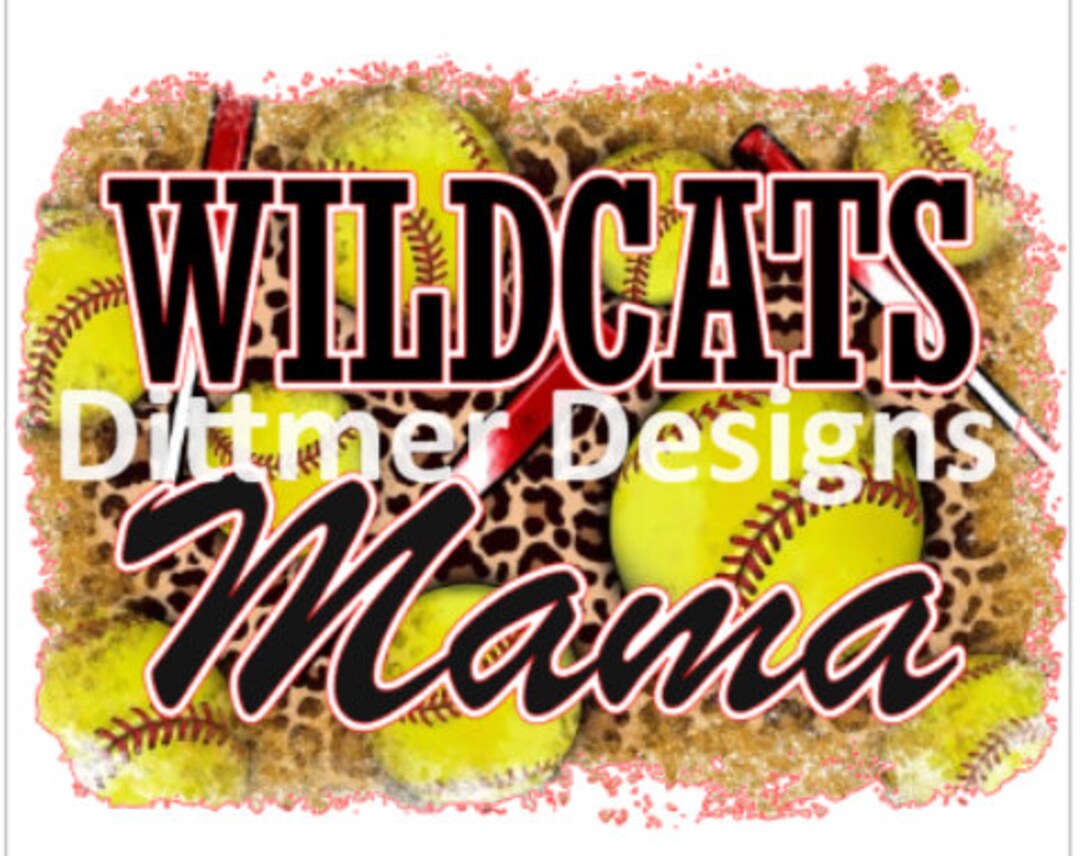 Cheetah Softball Wildcat Mama - Etsy