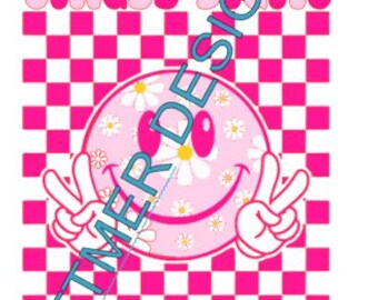 Peace Out Single Digits Cake Topper, Double Arch Cake Topper, Hippie ...