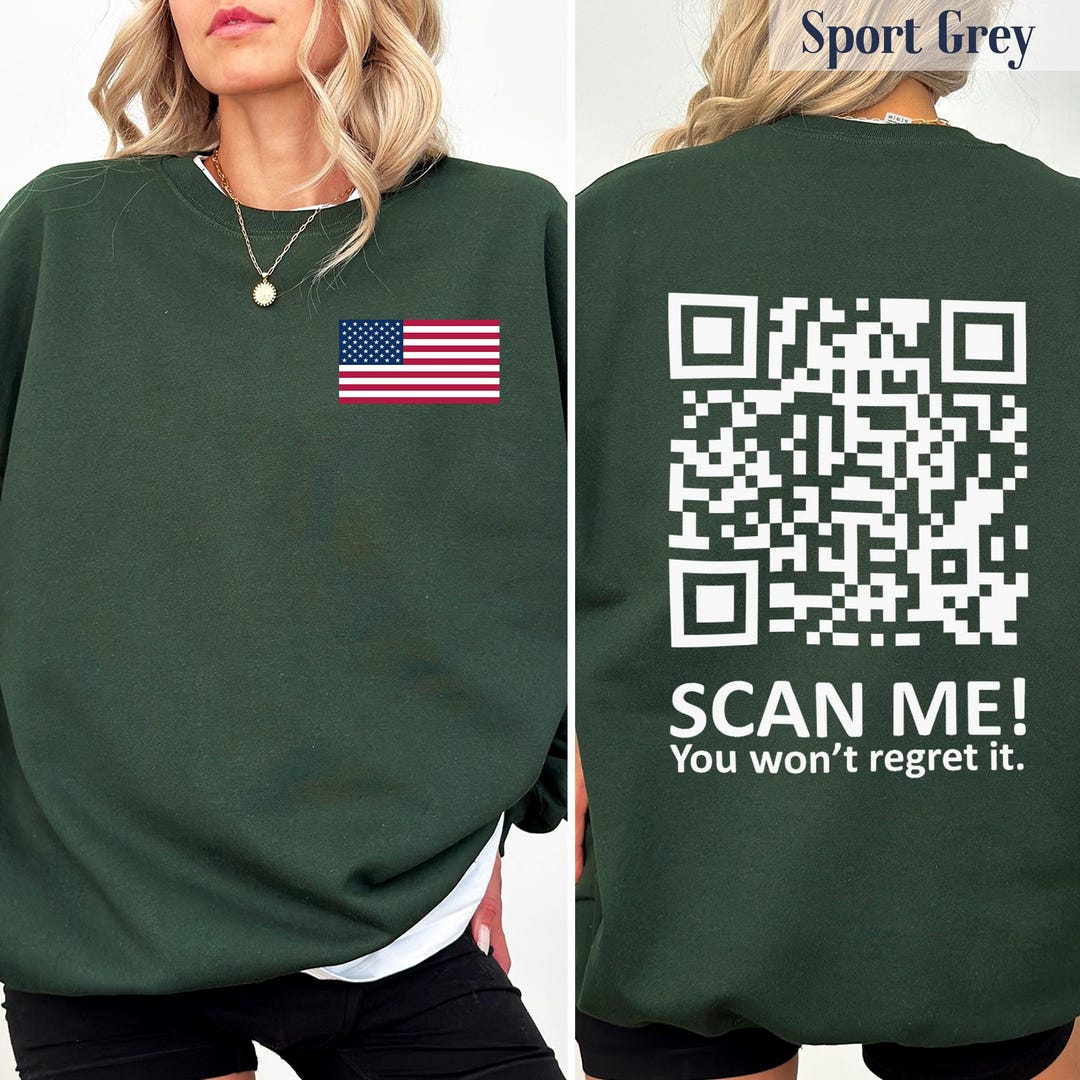 QR Code Dance 2 Sided Sweatshirt, Viral Victory Dance Unisex Tee, Funny ...