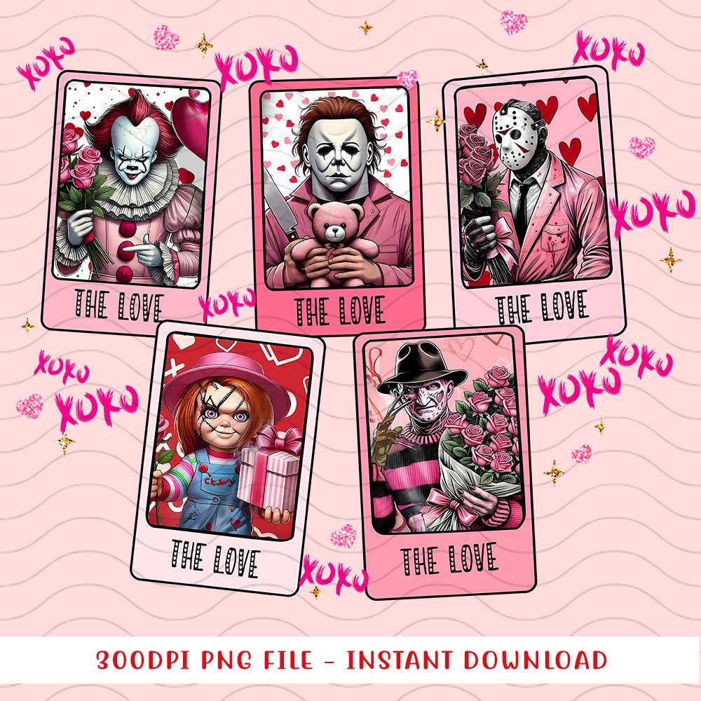 Valentine Horror Characters Png Horror Tarrrot Card the Love Png Xoxo ...