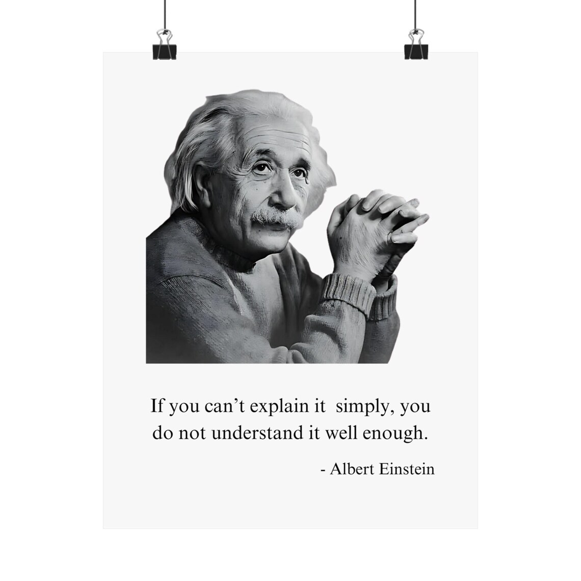 Einstein Quote Poster: Motivational Giclée Print on Archival Paper - Etsy