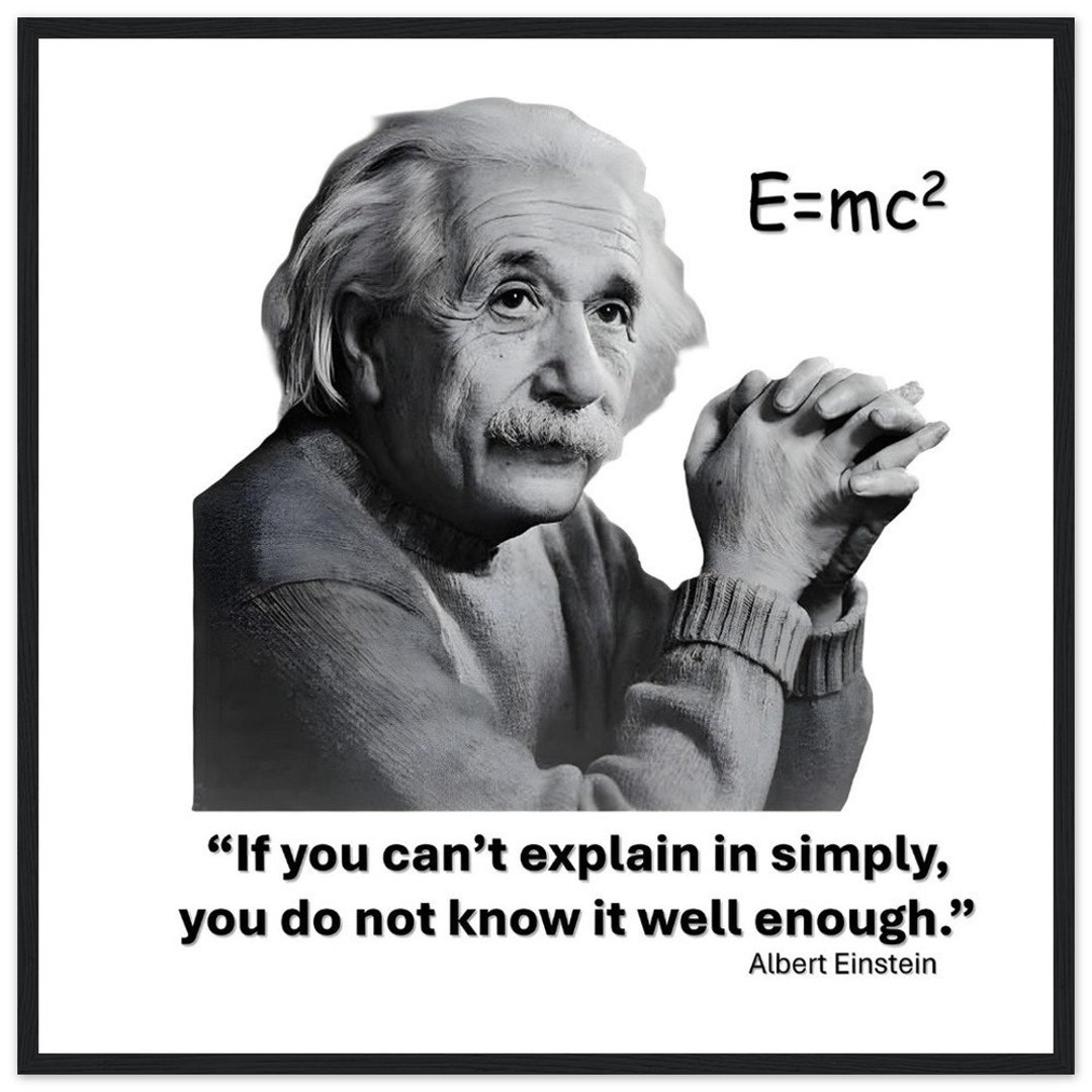 Famous Quotes Poster – Einstein’s Genius of Simplicity, Inspirational ...