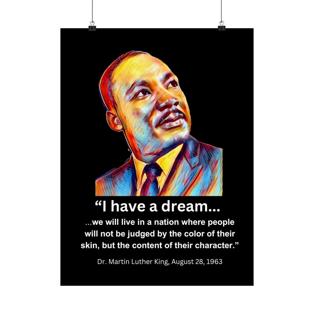Martin Luther King 'I Have a Dream' Vertical Poster, Civil Rights Art ...