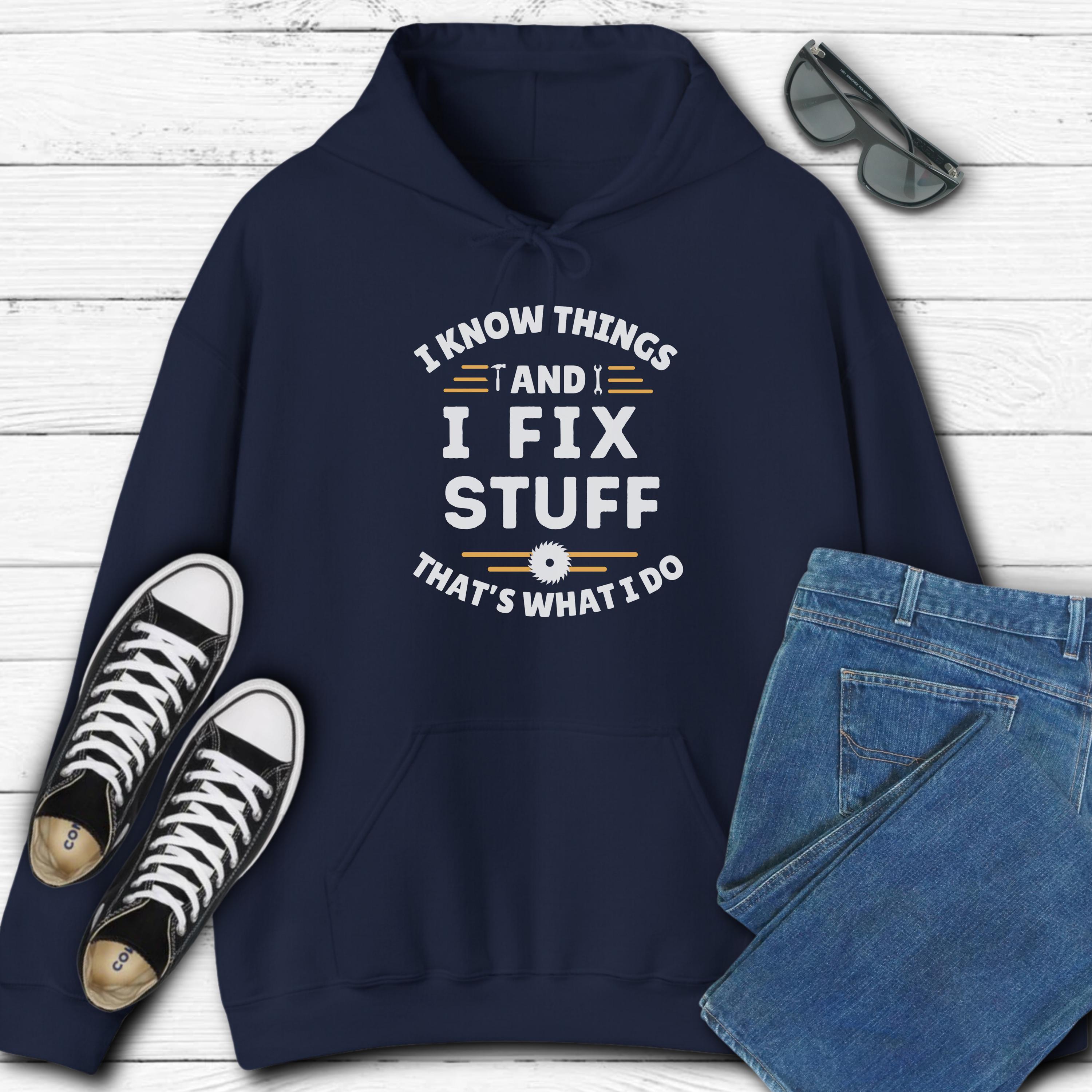 I Know Things & I Fix Stuff Heavy Blend Hoodie - Handyman Gift - Etsy