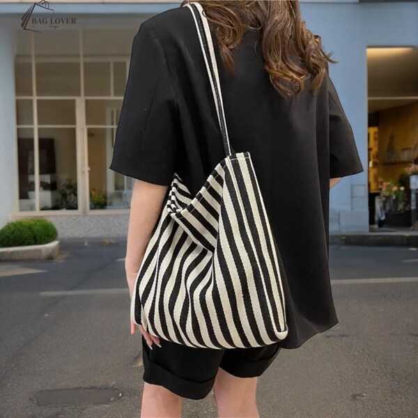 Striped Beach Bag - Etsy