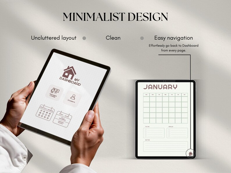 Digital Teacher Planner Simple Digital Planner School Planner Undated ...