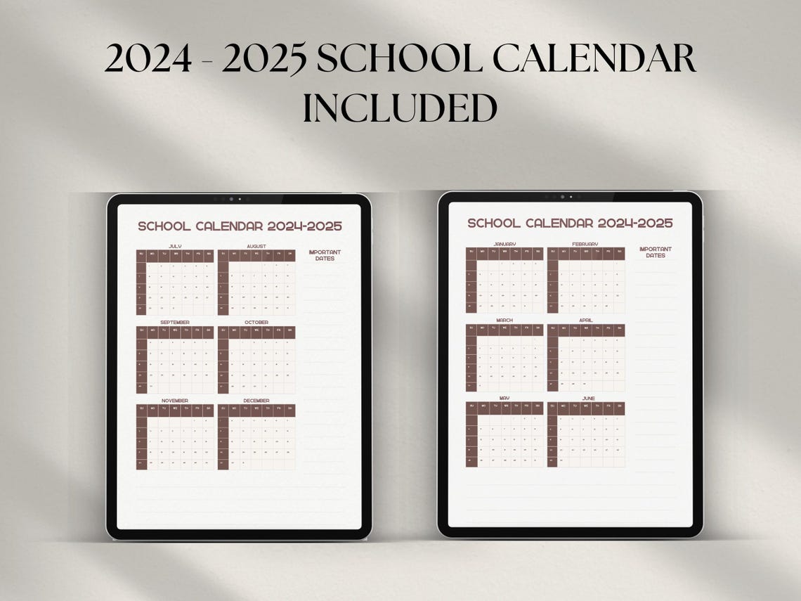 Digital Teacher Planner Simple Digital Planner School Planner Undated ...