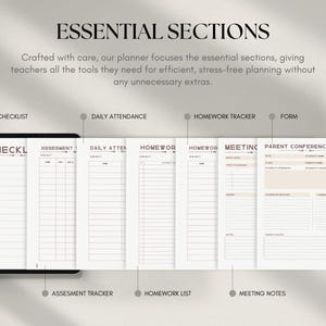 Digital Teacher Planner Simple Digital Planner School Planner Undated ...