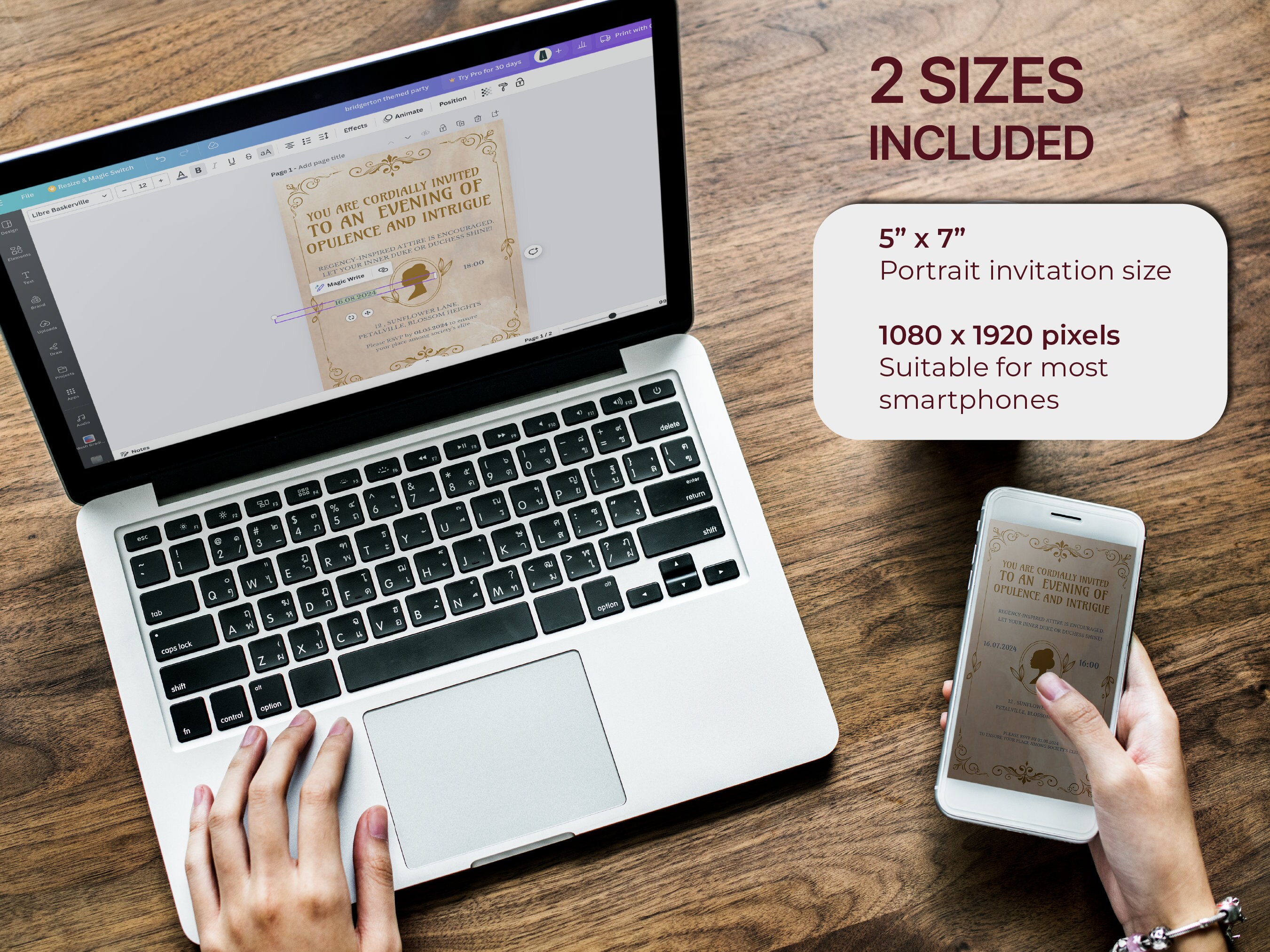 Bridgerton Themed Party Invite, Elegant Art Deco Ball Soiree Society ...