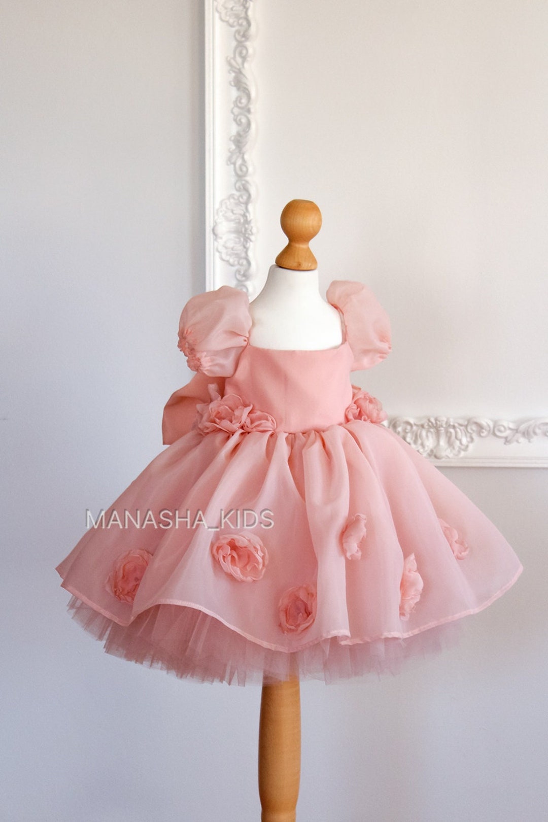 Pink Princess Birthday Girl Dress, Flower Girl Tutu Dress, Special ...