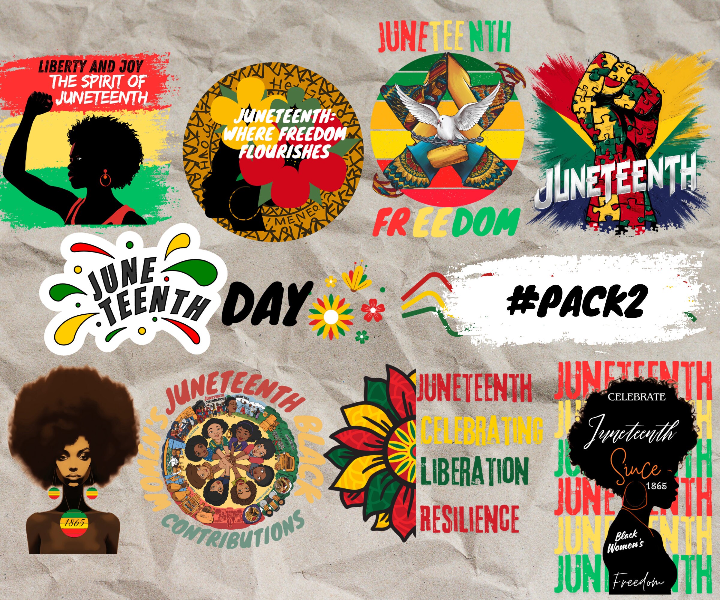 24 Juneteenth Clipart, Black History Month PNG, Juneteenthcelebration ...