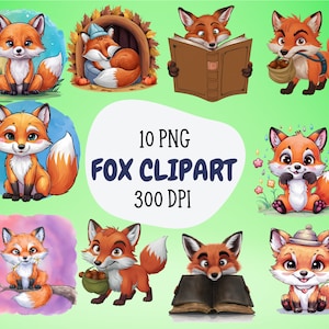 Fox Clipart Bundle, Commercial Fox Clipart , Clipart Fox, Fox ...