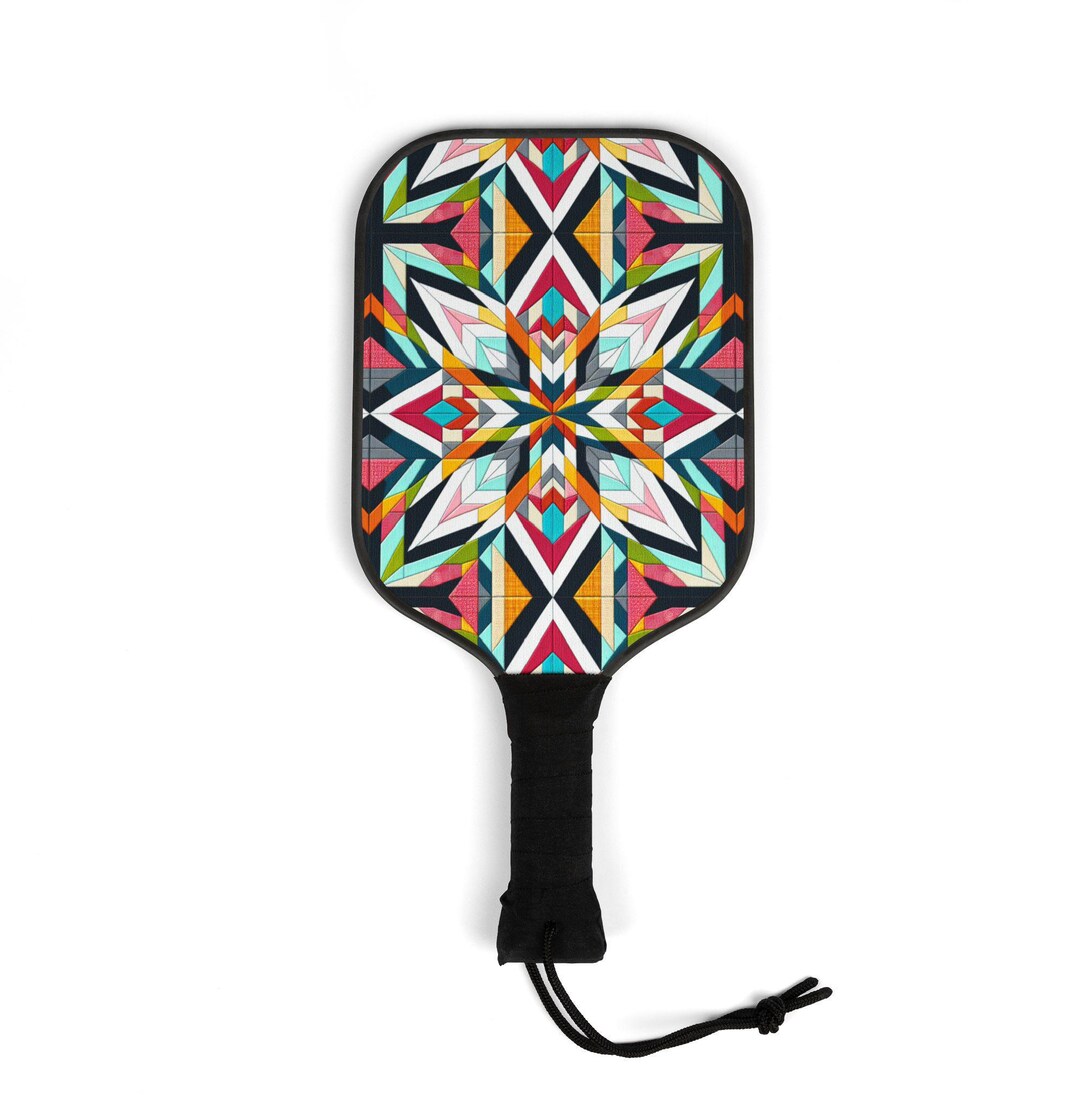 Pickleball Paddle, Eight Star Quilt Block Pattern Pickleball Kit ...