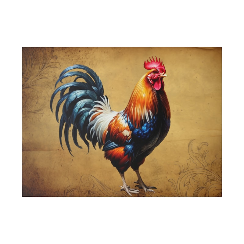 Rooster Portrait - Etsy