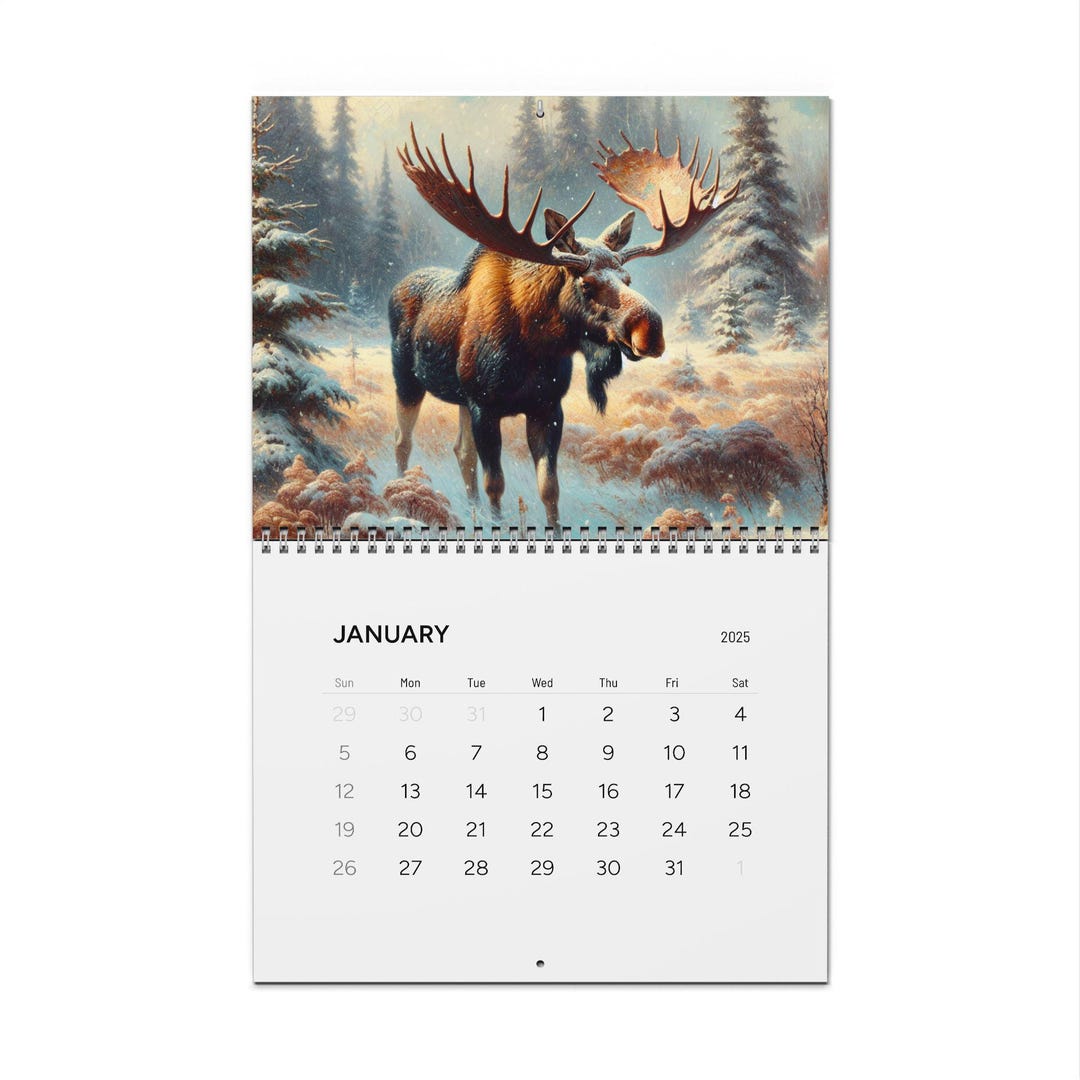 Wall Calendar 2025 Woodland Animals Rustic Nature Planner, Cute Yearly ...