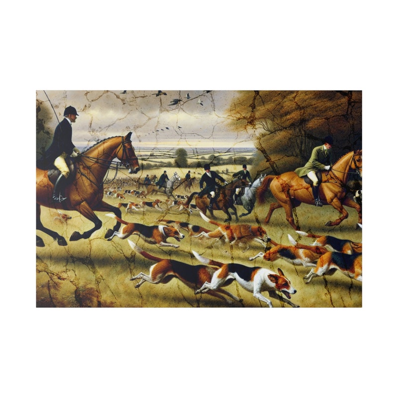 Fox Hunt Painting - Etsy