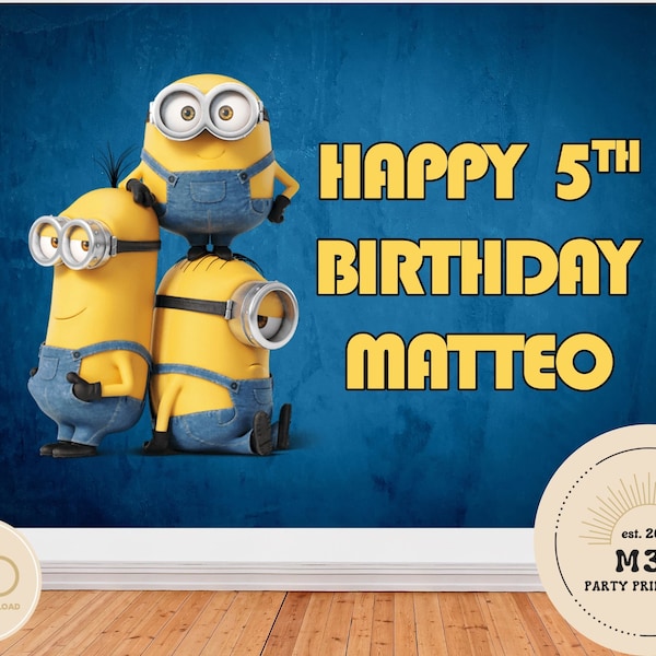 Minion Birthday Party Backdrop - Etsy