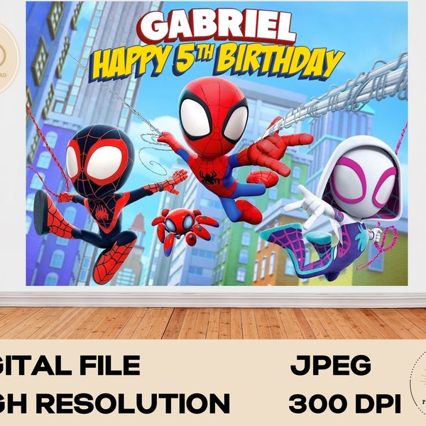 Spidey and Amazing Friends Birthday Backdrop - Etsy