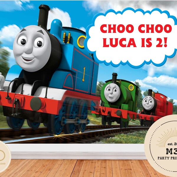 Thomas and Friends Personalized Backdrop - Etsy