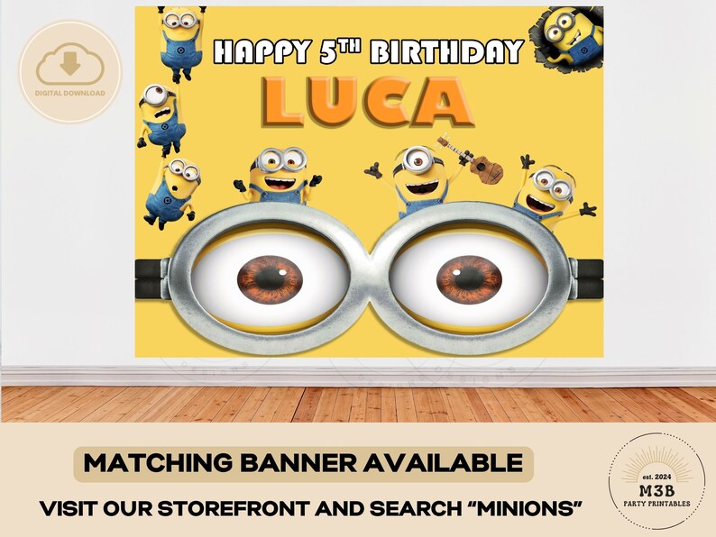 Minions Birthday Welcome Sign, Minion Personalized Welcome Sign ...