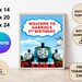 Thomas and Friends Birthday Welcome Sign, Thomas the Tank Personalized ...