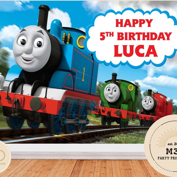 Thomas and Friends Personalized Backdrop - Etsy
