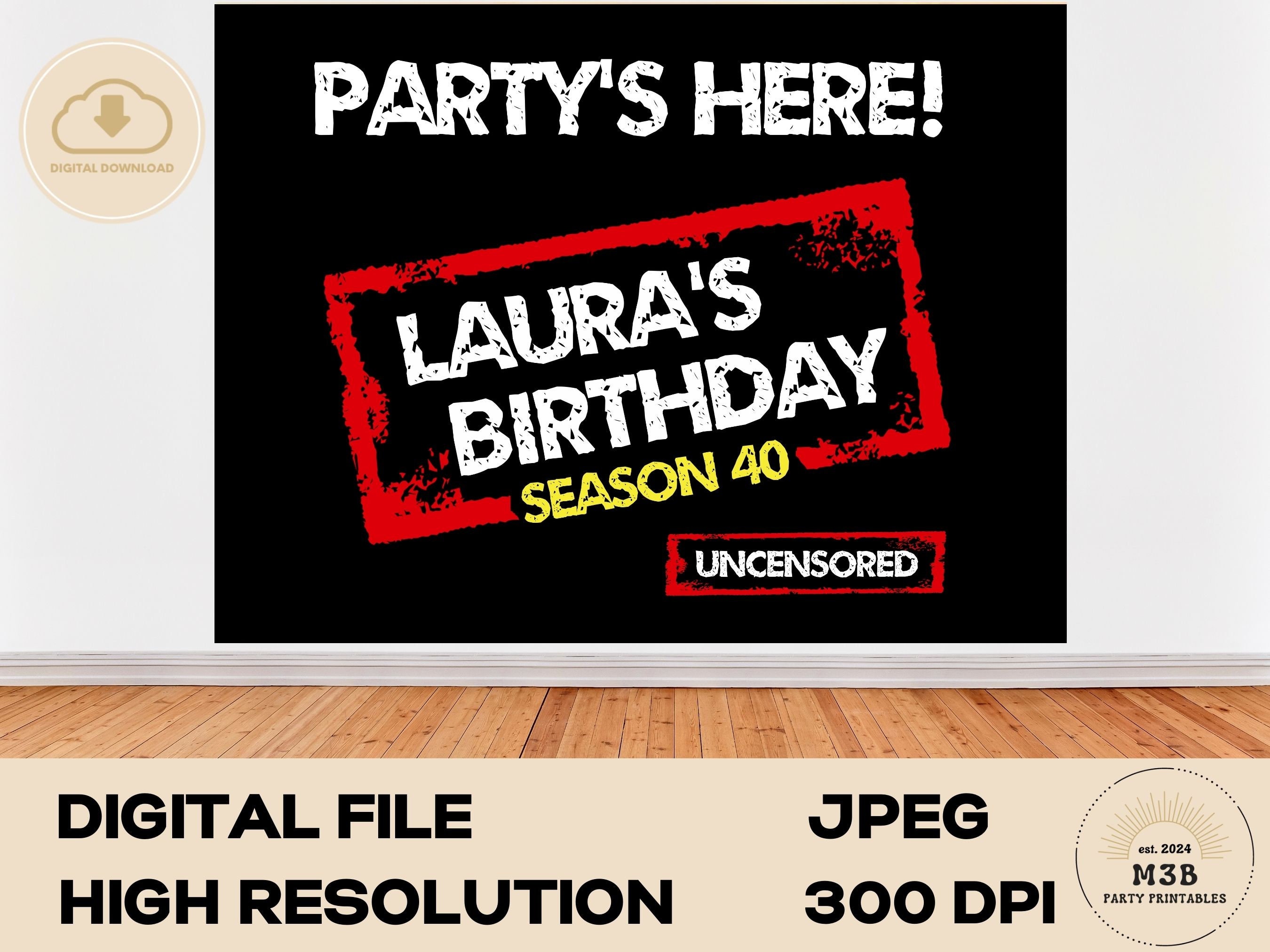 Jersey Shore Backdrop Banner, Jersey Shore Theme Personalized Birthday ...