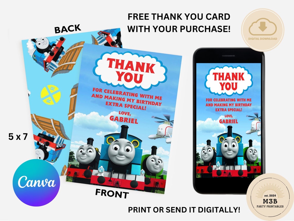 Thomas and Friends Birthday Welcome Sign, Thomas the Tank Personalized ...
