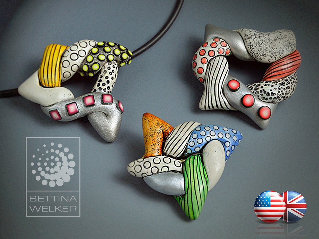 Polymer Clay PDF Tutorial "tangled Aquarell Pendant" - Etsy
