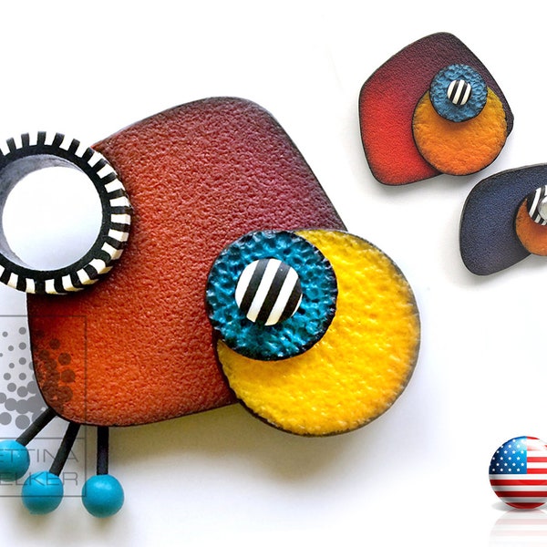 Polymer Clay Pins - Etsy