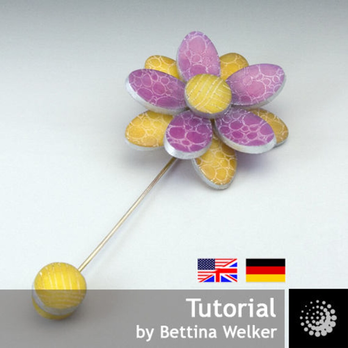 Polymer Clay PDF Tutorial etched Flower Brooch | Etsy