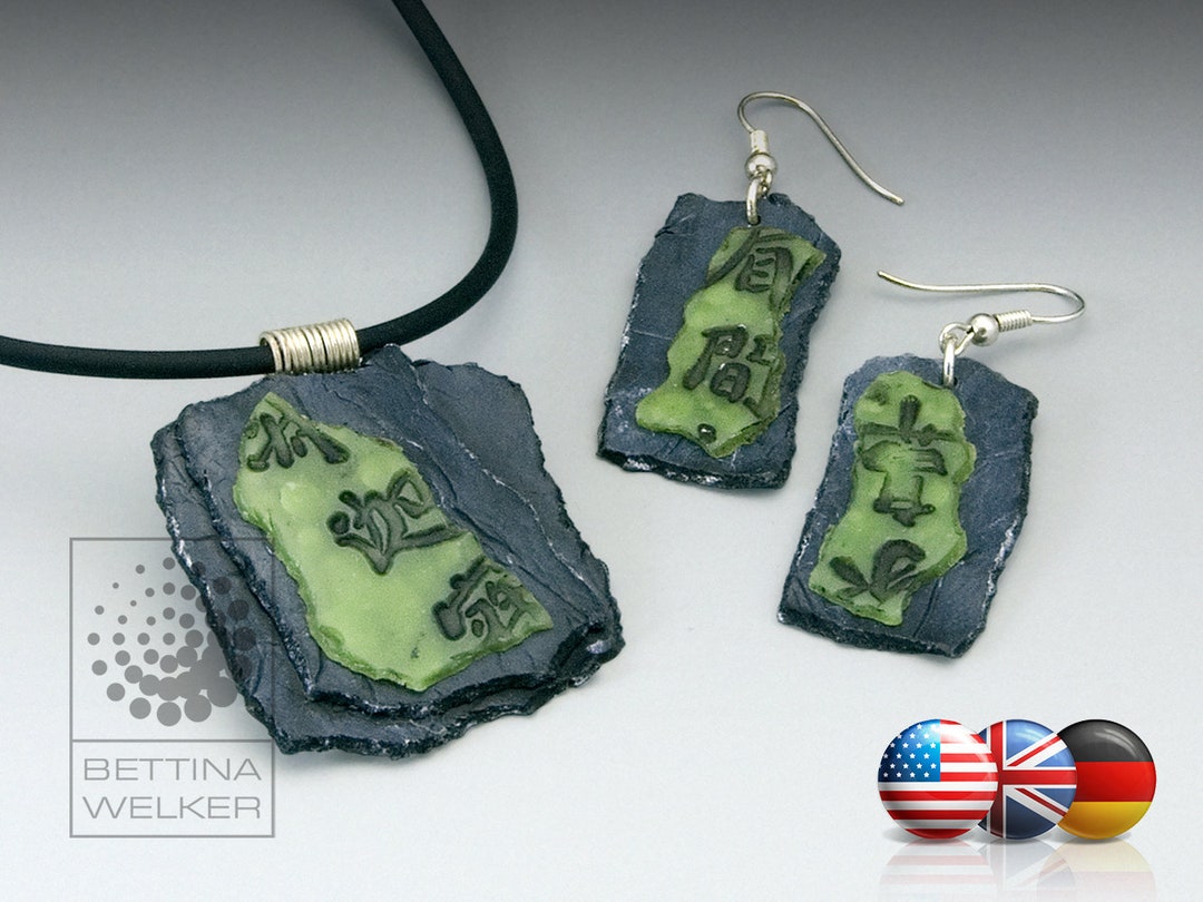 Polymer Clay PDF Tutorial "faux Slate/jade Jewelry Set" P - Etsy