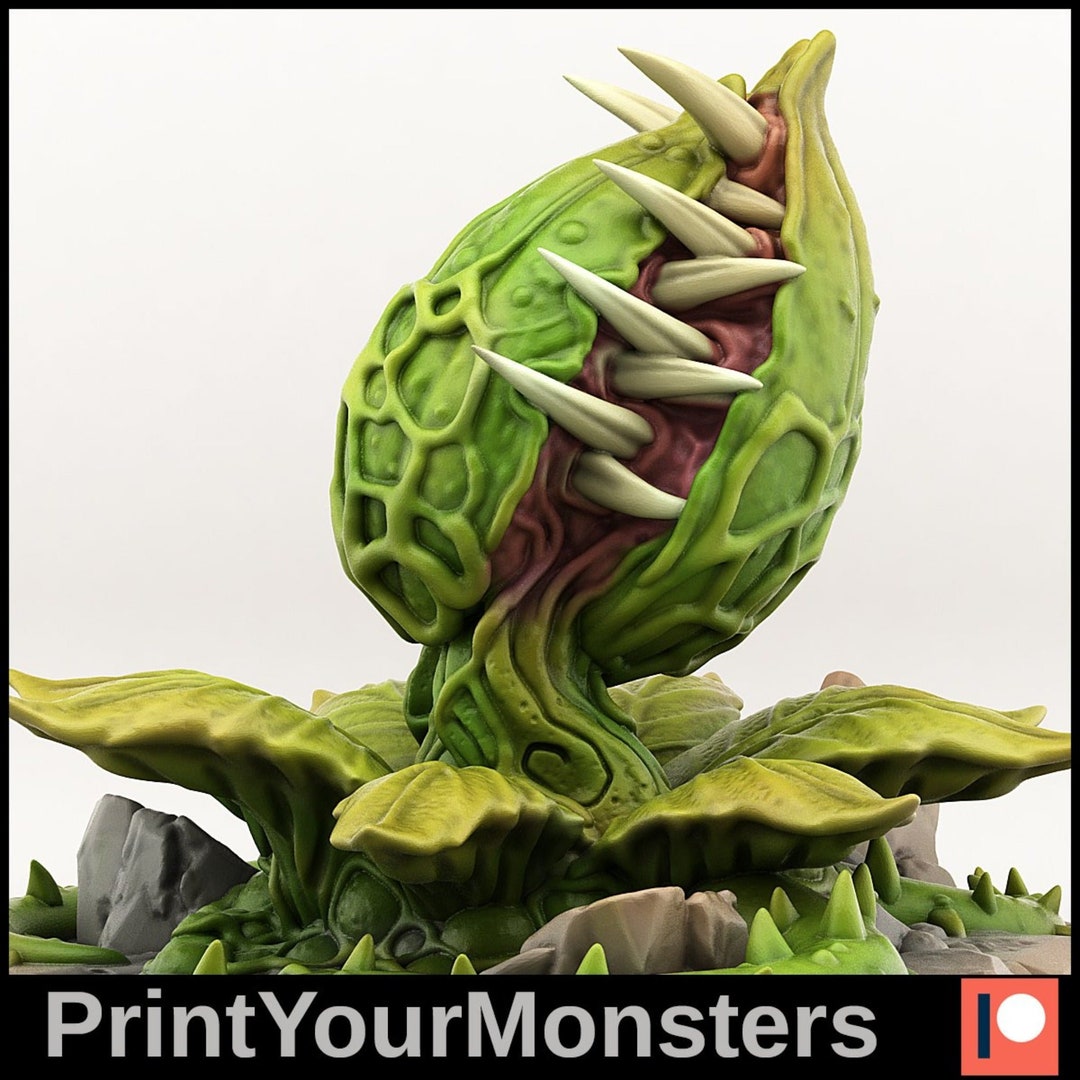 Dormant Man Eating Venus Fly Trap (25mm), 28/32mm Resin Miniatures for ...
