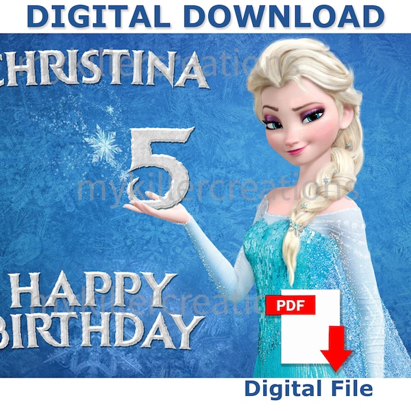 Elsa Topper Cake Printables - Etsy