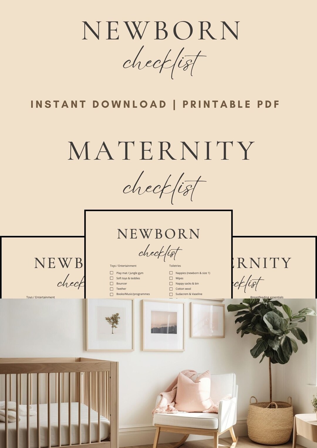 Newborn / Baby Checklist, Maternity Checklist and Hospital Bag ...