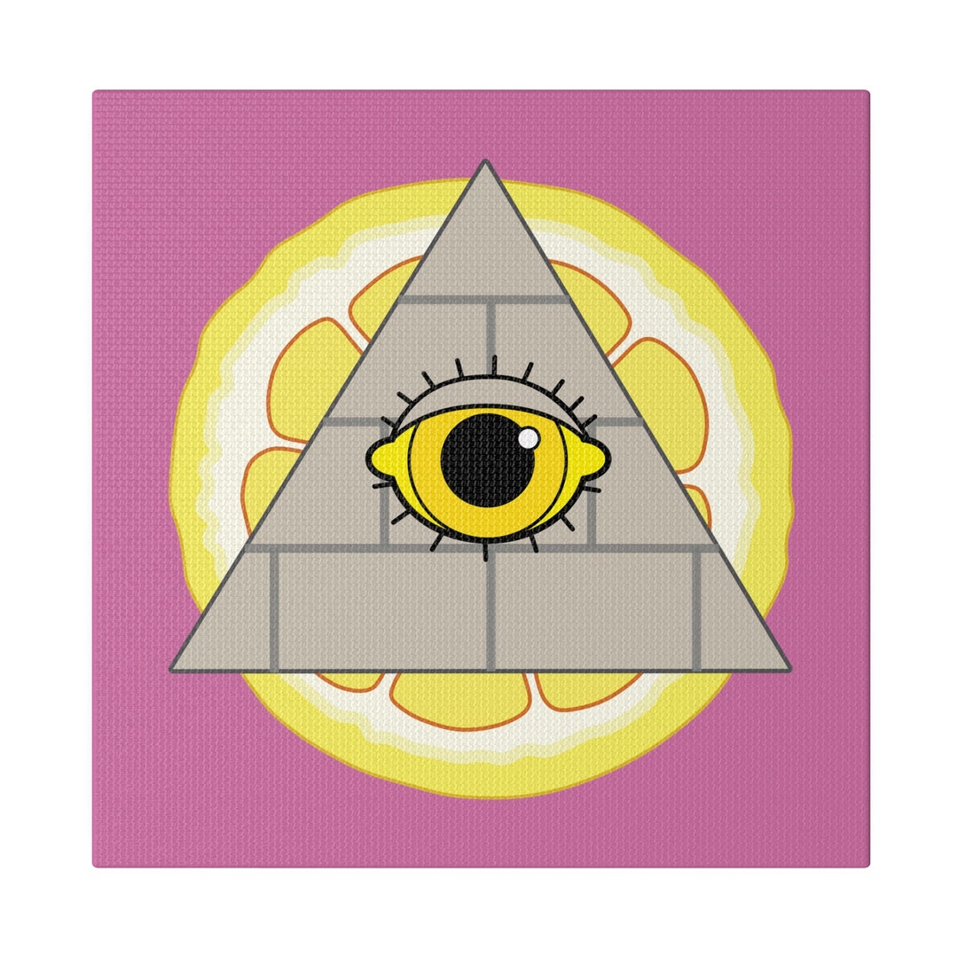 Lemonati Pyramid Eyeball Art, Illuminati Lemons Home Decor, Eyeball ...