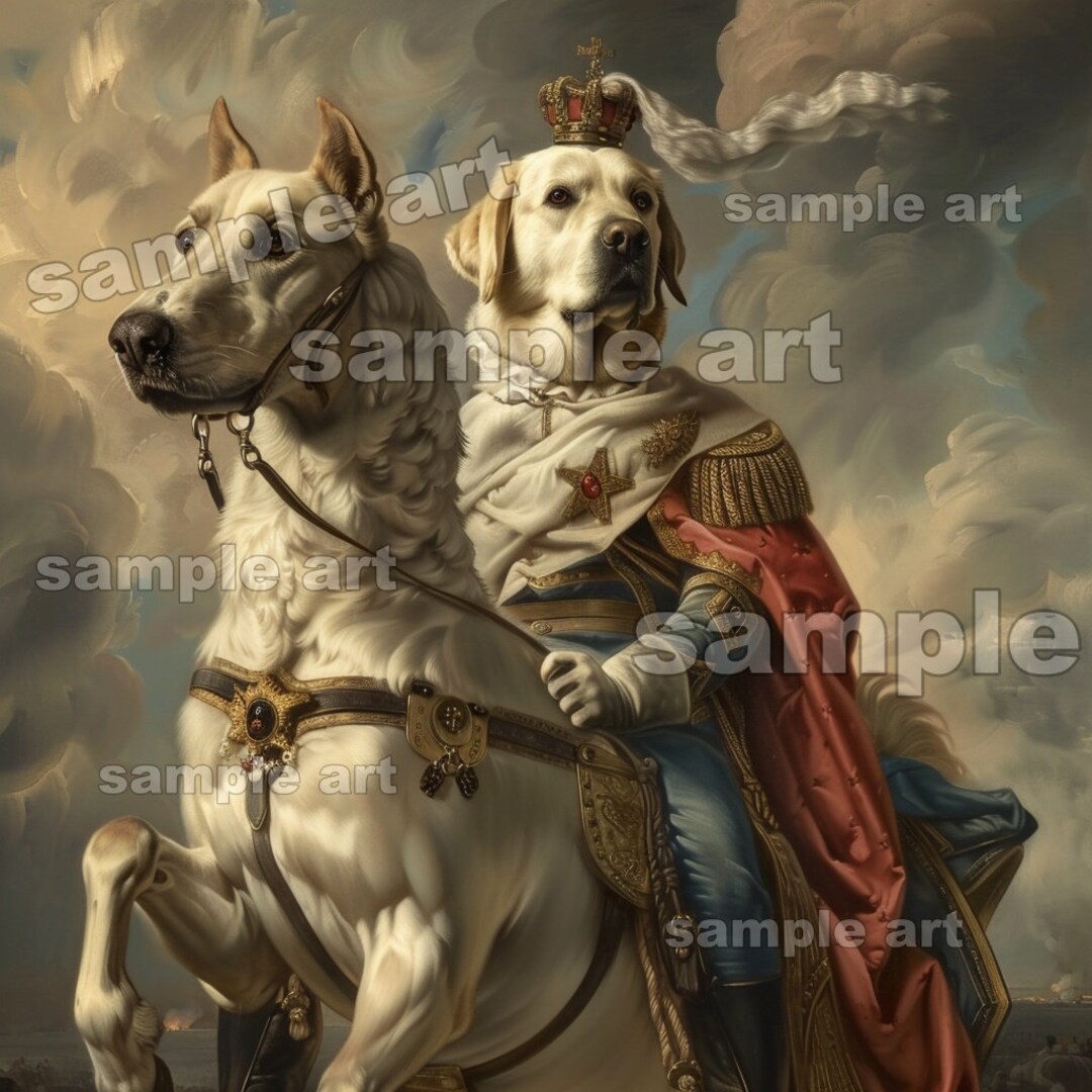 Napoleon-pose Labrador Retriever Adorable Dog Warrior-ai Art Digital ...