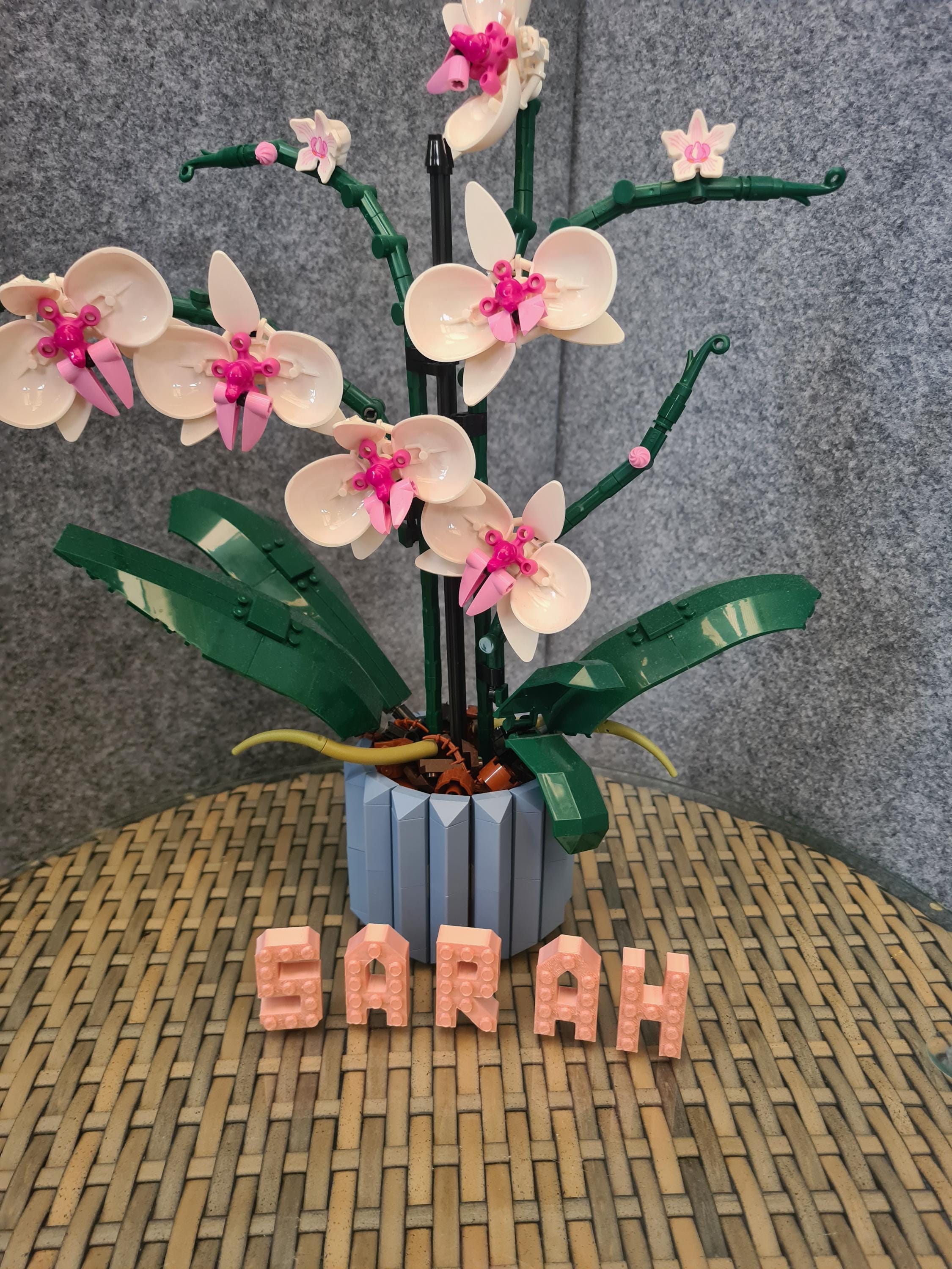 Customizable Name Plate Brick Style Letters, Personalized Desk Plate ...