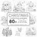 80 Christmas Coloring Pages for Kids, Printable Coloring Pages for Kids ...