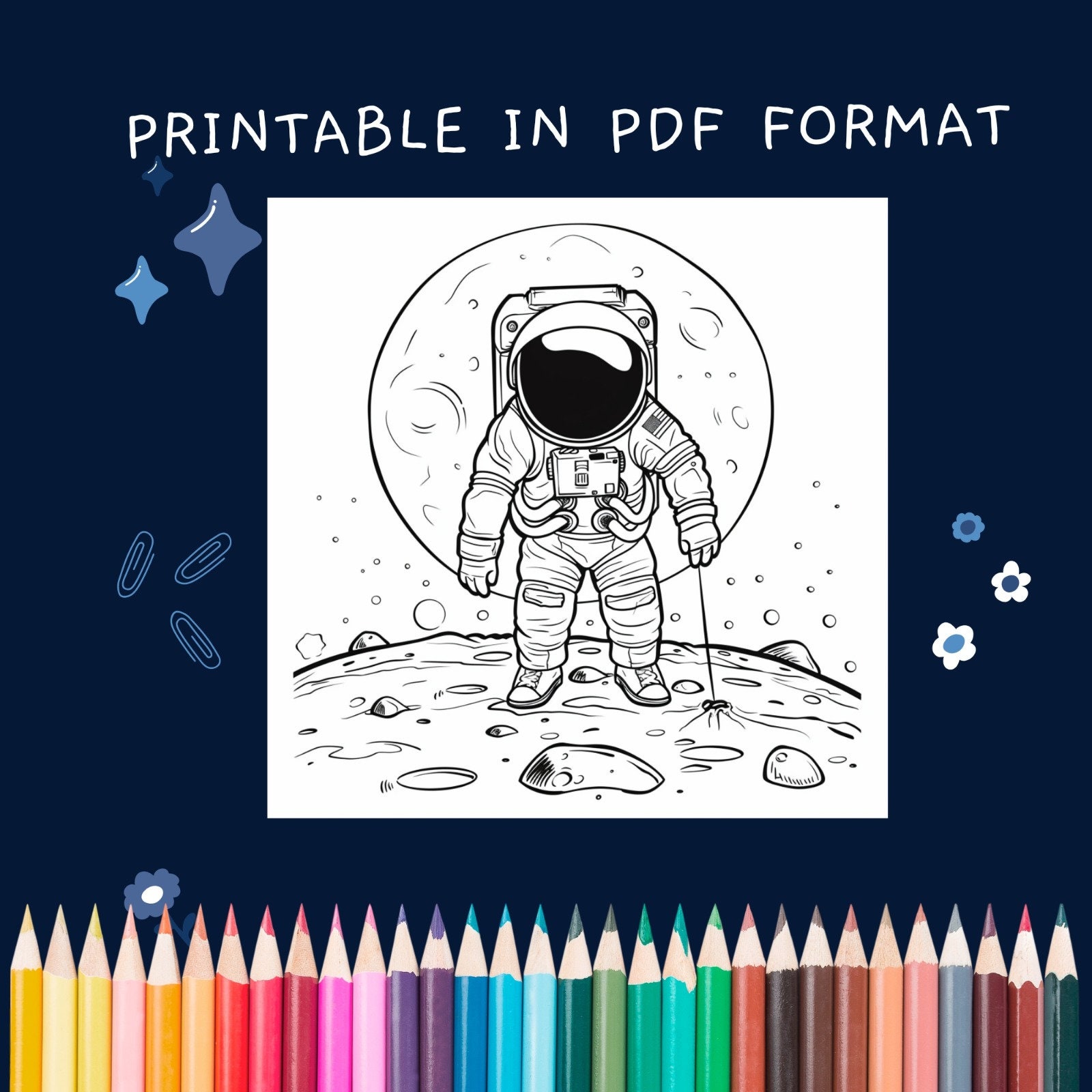 30 Space Coloring Pages for Kids, Astronout Coloring Book, Alien ...
