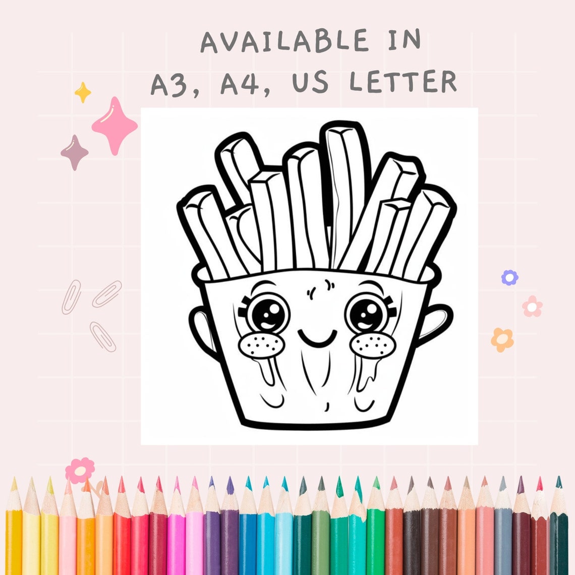 200 Kawaii Coloring Pages, Cute Coloring Pages for Kids, Dessert ...