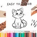 50 Cats Coloring Pages for Kids, Printable Coloring Pages for Children ...