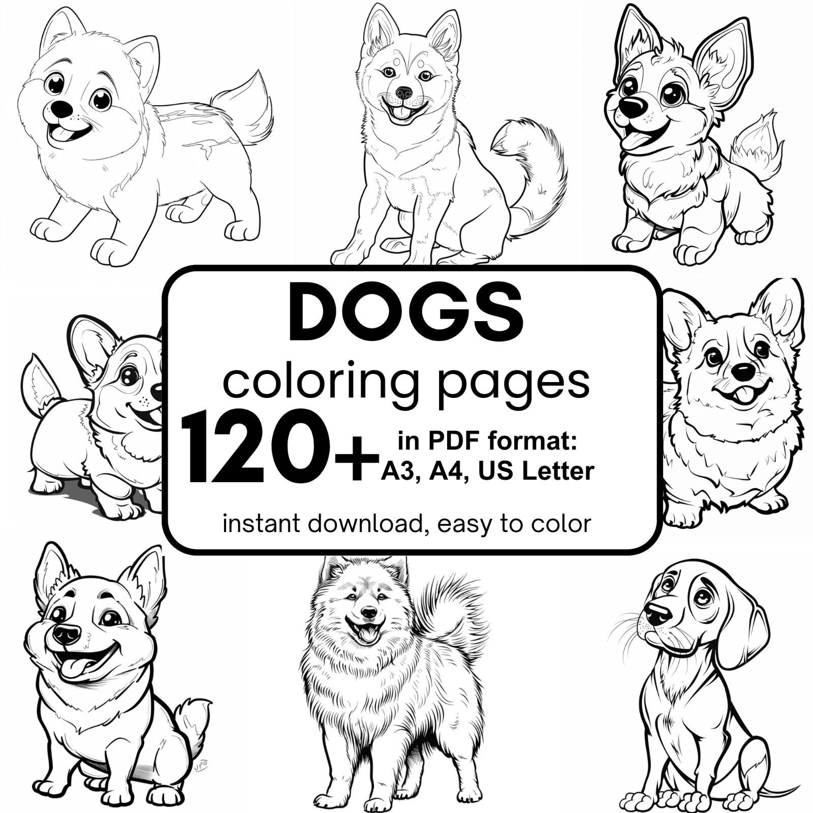 120+ Dog Coloring Pages for Kids, Printable Coloring Pages for Children ...