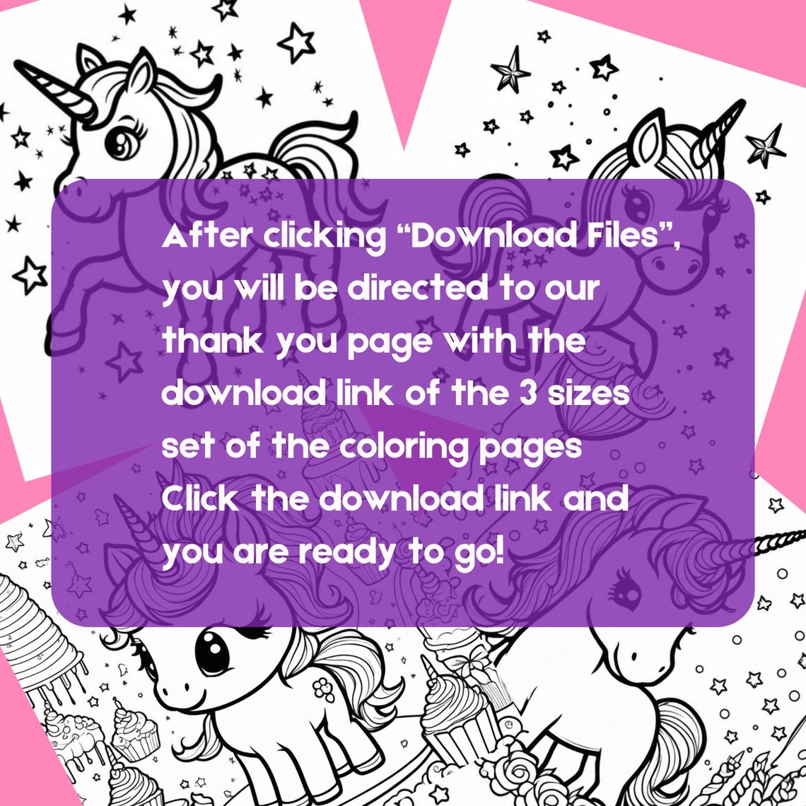 200+ Printable Coloring Pages for Kids, Unicorn Coloring Book, Cute ...